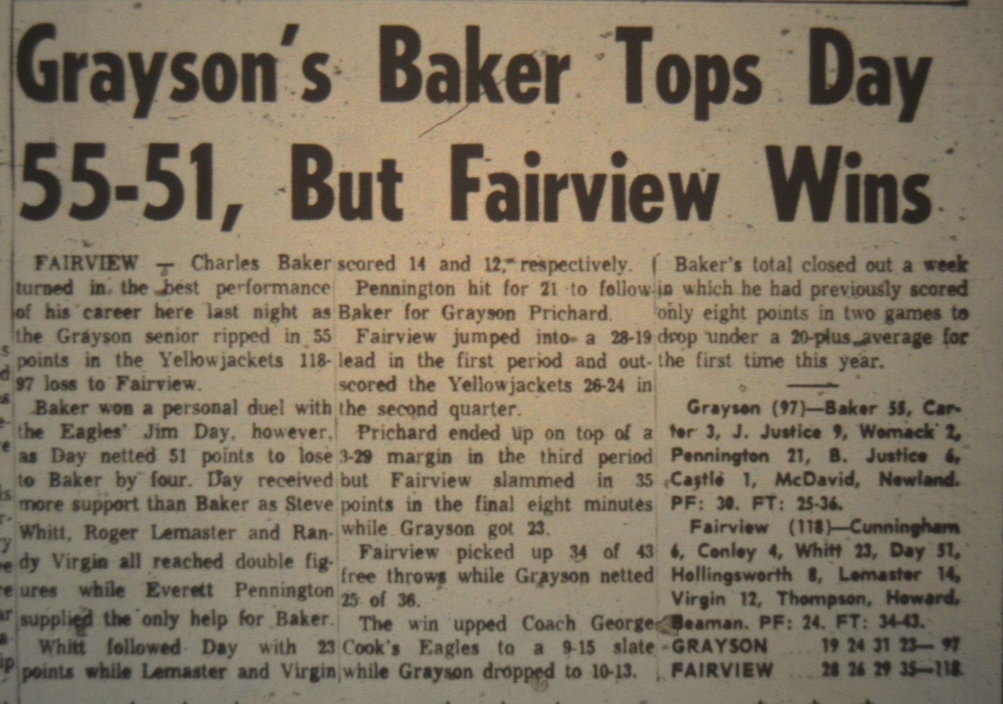 On this day 59 years ago, the 16th Region witnessed a scoring dual that ...